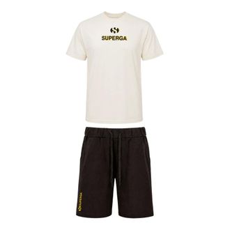 Superga Homme, Sport, Beige, Taille: L Ensemble T-shirt + Short