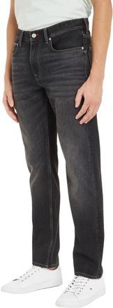 Tommy Hilfiger Herren Jeans Hose Regular Fit Straight Leg, Schwarz (Tundra Black), 40W/30L