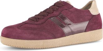 Gabor Damen Low-Top Sneaker, Frauen Halbschuhe,Sportschuhe,Freizeitschuhe,Turnschuhe,Laufschuhe,schnürschuhe,aubergine/beige,37.5 EU / 4.5 UK