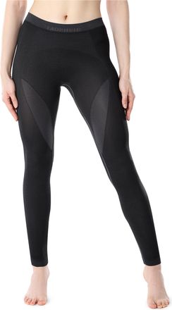 Ladeheid Damen Winter Funktionsunterwäsche Thermounterwäsche Skiunterwäsche Lange Unterhose Thermoaktiv LAGI005 (Schwarz/Graphite, XL)