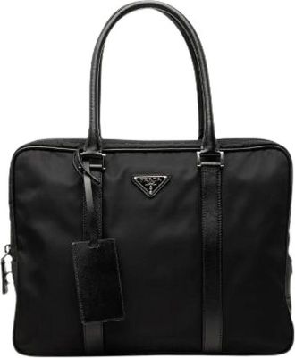 Prada Pre-owned Sacoche en Nylon et Cuir - Homme - Pre-owned - Noir - Taille: ONE Size