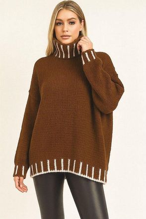 Worldclassca Rollkragenpullover WORLDCLASSCA Damen Rollkragen Pullover Oversize Lang Winter Fashion Neue Kollektion - Stilvolle und gem&uuml;tliche Strickmode f&uuml;r Damen