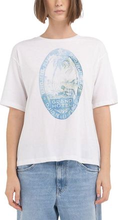 Replay Damen W3071D T-Shirt, 001 White, XS