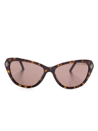 Lauren Ralph Lauren lunettes de soleil The Ella 57 - Marron