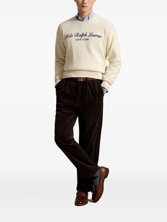 Polo Ralph Lauren Wool Blend Crew Neck Sweater - Cream