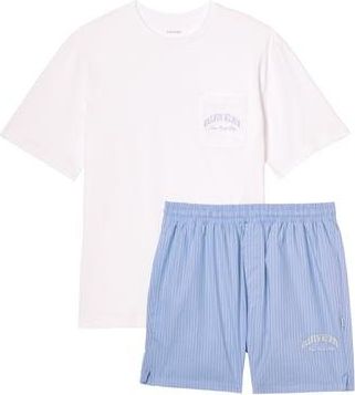 Calvin Klein Short ray&eacute; en coton