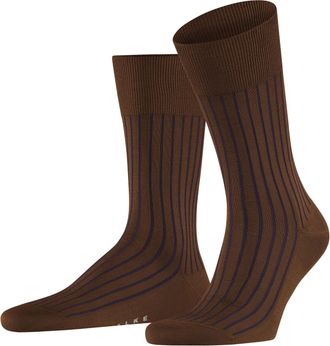 Falke Herren Socken Shadow M So Baumwolle gemustert 1 Paar, Braun Brown 5036, 43-44