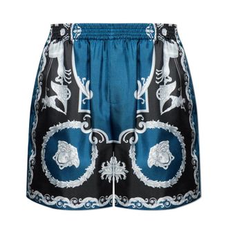 Versace Silk Shorts - - Shorts - Herren - Blau - S