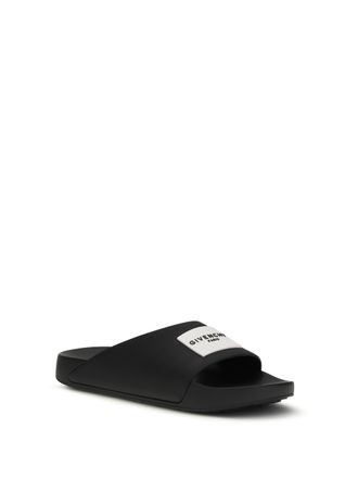 Givenchy Womens Rubber Slippers Black Sandal