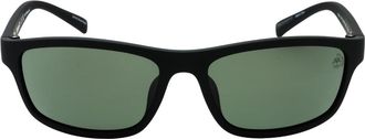 Timberland Sonnenbrille Mit Mattschwarzem Rahmen Und Gr&uuml;nen Polarisierten Gl&auml;sern