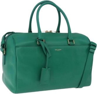 Saint Laurent Sac Boston Vintage Pre-owned - Femme - Pre-owned - Vert - Taille: ONE Size