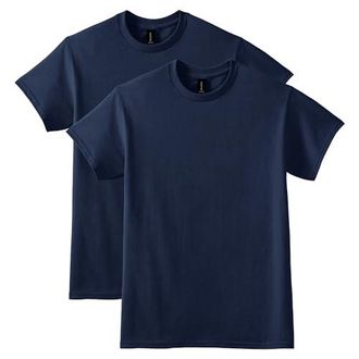 Gildan Dryblend T-Shirt, Style G8000, Multipack, Bleu Marine, XL (Lot de 2) Homme