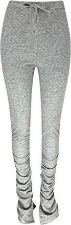 Generic Legging de sport 2026 pour femme - Pantalon de yoga empil&eacute; - D&eacute;grad&eacute;, gris, 3XL