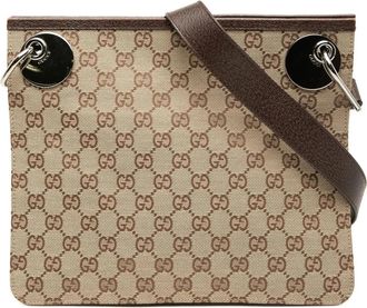 Gucci Hobo Bags - GG Canvas Eclipse Crossbody - Gr. unisize - in Braun - f&uuml;r Damen