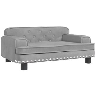vidaXL vidaXL Kindersofa Hellgrau 70x45x30 cm Samt