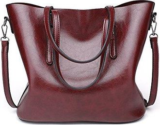 Generic Sac fourre-tout extra large en cuir pour femme avec fermeture &eacute;clair, sac &agrave; bandouli&egrave;re tendance avec poign&eacute;e sur le dessus, sac fourre-tout d&eacute;contrac
