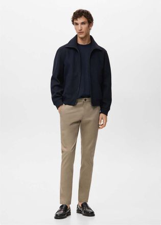 Mango Pantalon Barna super slim-fit chino en serg&eacute; beige - Homme - 38 - MANGO MAN