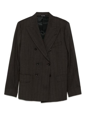 Reveres 1949 costume croisé à fines rayures - Marron