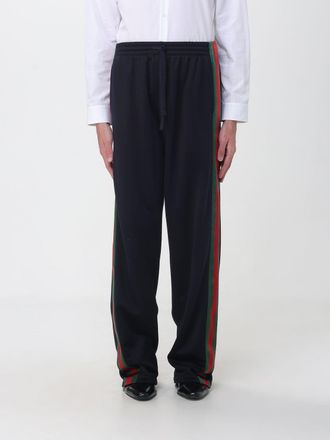 Gucci Weit geschnittene Jogginghose aus Seidenmischung mit Web-Detail
