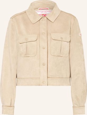 Frieda & Freddies Frieda & Freddies Kastenjacke Geraldine In Lederoptik beige