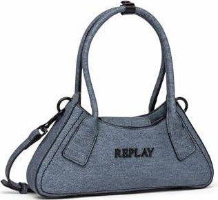 Replay Replay - Sac à Main pour Femme en Simili Cuir, Bleu (Blue denim 493), Taille Unique