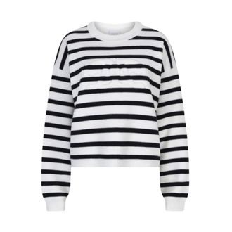 Dante6 Femme, Sweatshirts et sweats &agrave; capuche, Bleu, Taille: 40 FR Twixa Stripe 3D-Logo Sweater