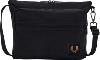 Fred Perry Homme, Sacs, Noir, Taille: ONE Size Sac bandoulière en nylon Laurel Wreath