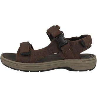 Clarks Unisex Saltway Edge Sandal, Dark Brown Lea, 44.5 EU