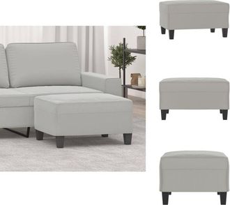 vidaXL Fußhocker Hellgrau 70x55x41 cm Mikrofasergewebe - Mikrofaser Sessel - Grau - Fußhocker - Beistelltisch - Couchtisch