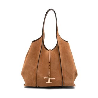 Tod's T Timeless mittelgro&szlig;e Leder-Tragetasche - - Bags - Damen - Braun - ONE SIZE