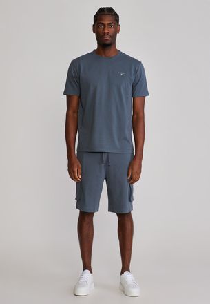 Siksilk Herren Graues T-Shirt und Shorts Set XXL