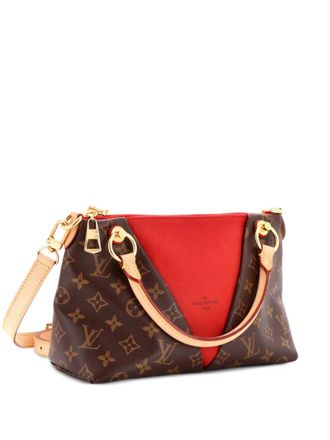 Louis Vuitton V BB Tote Bag aus Canvas und Leder mit Monogramm - Rot