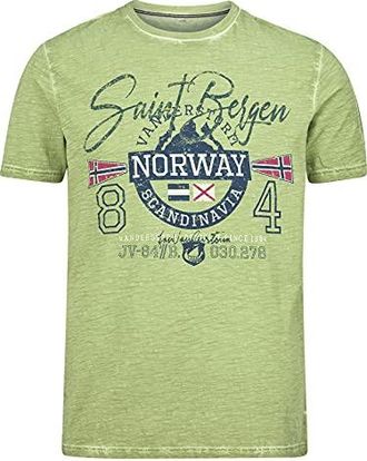 Jan Vanderstorm Homme T-Shirt Helgo Vert, 7XL (XXXXXXXL) - 80/82