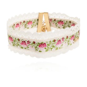 Chlo&eacute; Collier Folk &agrave; Motif Floral - Femme - Accessoires - Beige - Taille: ONE Size