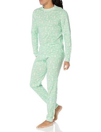 Amazon Essentials Pyjama en Maille Homme, Vert Menthe Animaux de la Forêt, 3XL Grande Taille