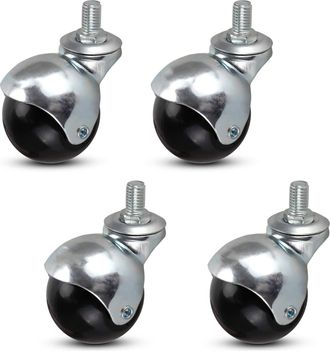 Generic M&ouml;bel-Lenkrollen, 1,5 Zoll 39 mm Gewindeschaft-Lenkrollen, Kugel-Lenkrollen, Nylon-M&ouml;belrollen, bewegliche Rollen, Ersatz for Sofa, Kinderwagen, Couch