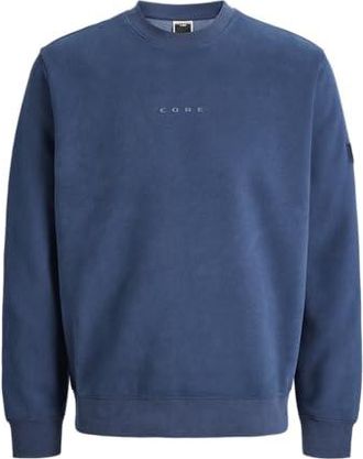 Jack & Jones Jcopoint Sweat Badge Crew Neck BF col Rond, Titane, S Homme