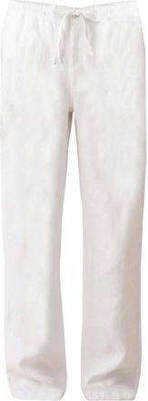 120% Lino Homme, V&ecirc;tements de nuit et de d&eacute;tente, Blanc, Taille: XL Pantalon &agrave; Cordon de Serrage