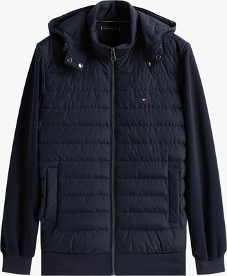 Tommy Hilfiger Blouson &agrave; capuche amovible en coton m&eacute;lang&eacute;