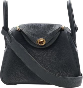 Herm&egrave;s Vert Mangrove Mini Clemence Lindy 20