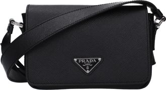 Prada Femmes Sacs &agrave; bandouli&egrave;re en cuir noirs