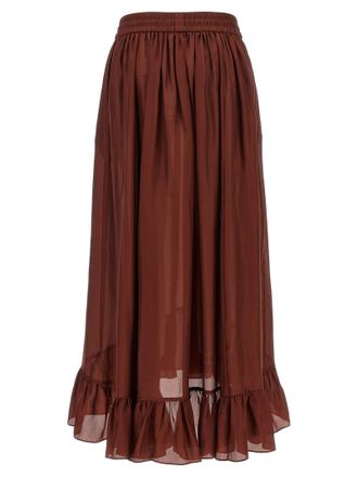 Zimmermann Womens Bordeaux Silk Mini Skirt