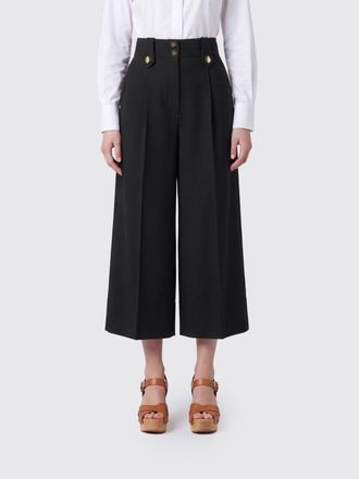 Zimmermann Verk&uuml;rzte Wide-Leg-Hose aus Wolle und Seide mit hoher Taille und Bundfalten