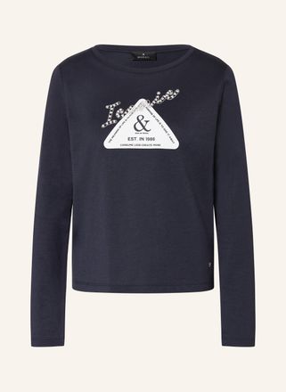 Monari Monari Longsleeve Mit Schmucksteinen blau