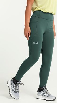 Jack Wolfskin Funktionstights JACK WOLFSKIN WILDSTRIDE TIGHTS W, Damen, Gr. S (36), Normalgr&ouml;&szlig;en, sagopalm, Obermaterial: 73% POLYAMID, 27% ELASTHAN, Hosen, Sportho