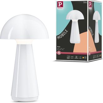 Paulmann 76995 LED Akkutischleuchte 3-Step-Dim Onzo IP44 2700K 2,6W Weiß Mobile Tischleuchte USBC