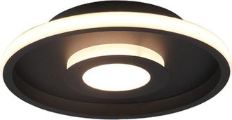 Trio Plafonnier led 28w 3200lm 3000k noir mat ip44 - trio - ascari 50216602 50216602