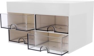 NUOBESTY Multifunktionaler Schreibtisch-Organizer Mit Stiftehalter Und Federm&auml;ppchen Organizer F&uuml;r B&uuml;romaterial Aufbewahrungsbox Aus Kunststoff Organizer F&uuml;r V