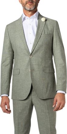 CG - Club of Gents Herren Sakko grün meliert Slim Fit