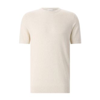 Profuomo Homme, Tops, Beige, Taille: XL T-shirt en lin et coton